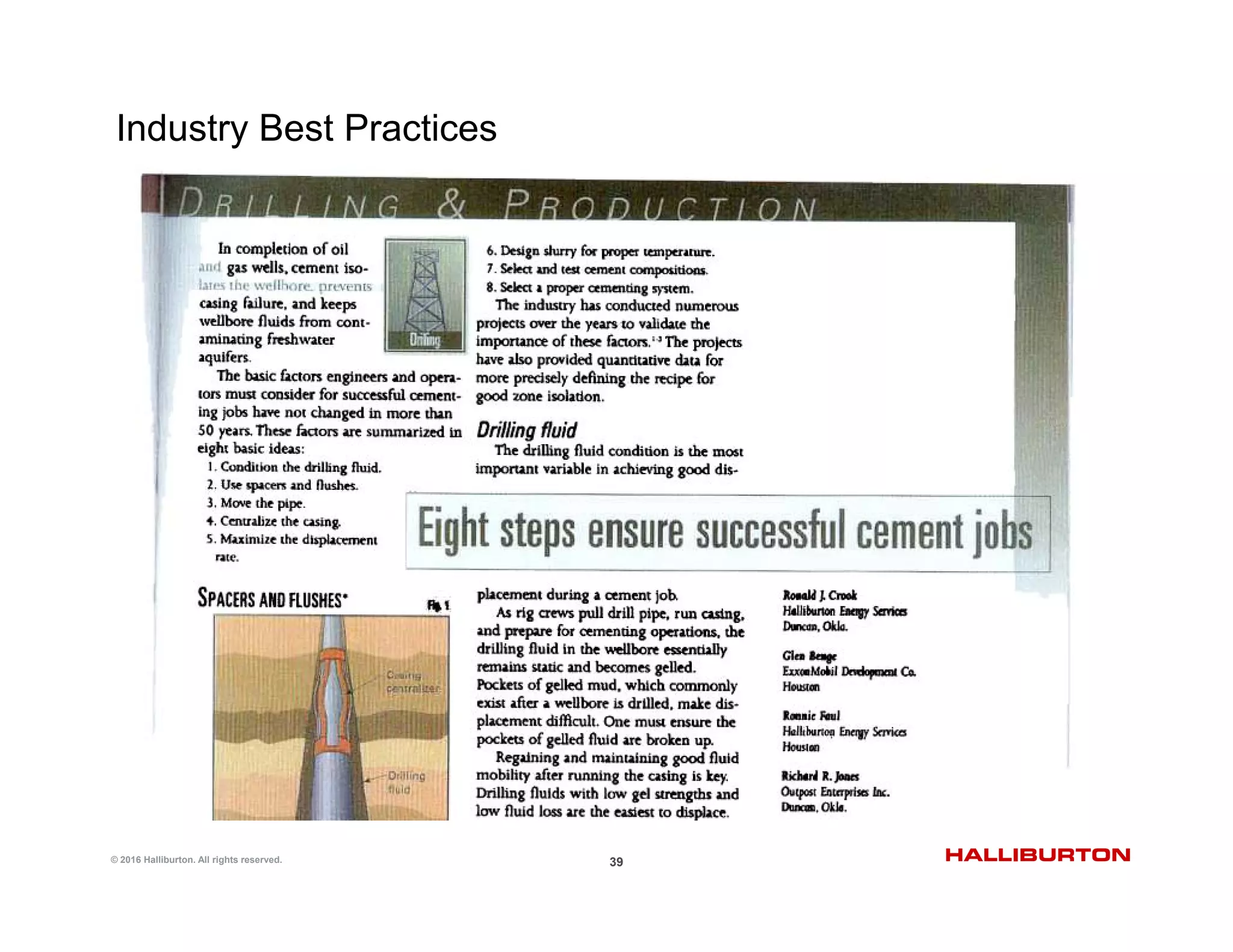 Halliburton cementing presentation | PDF