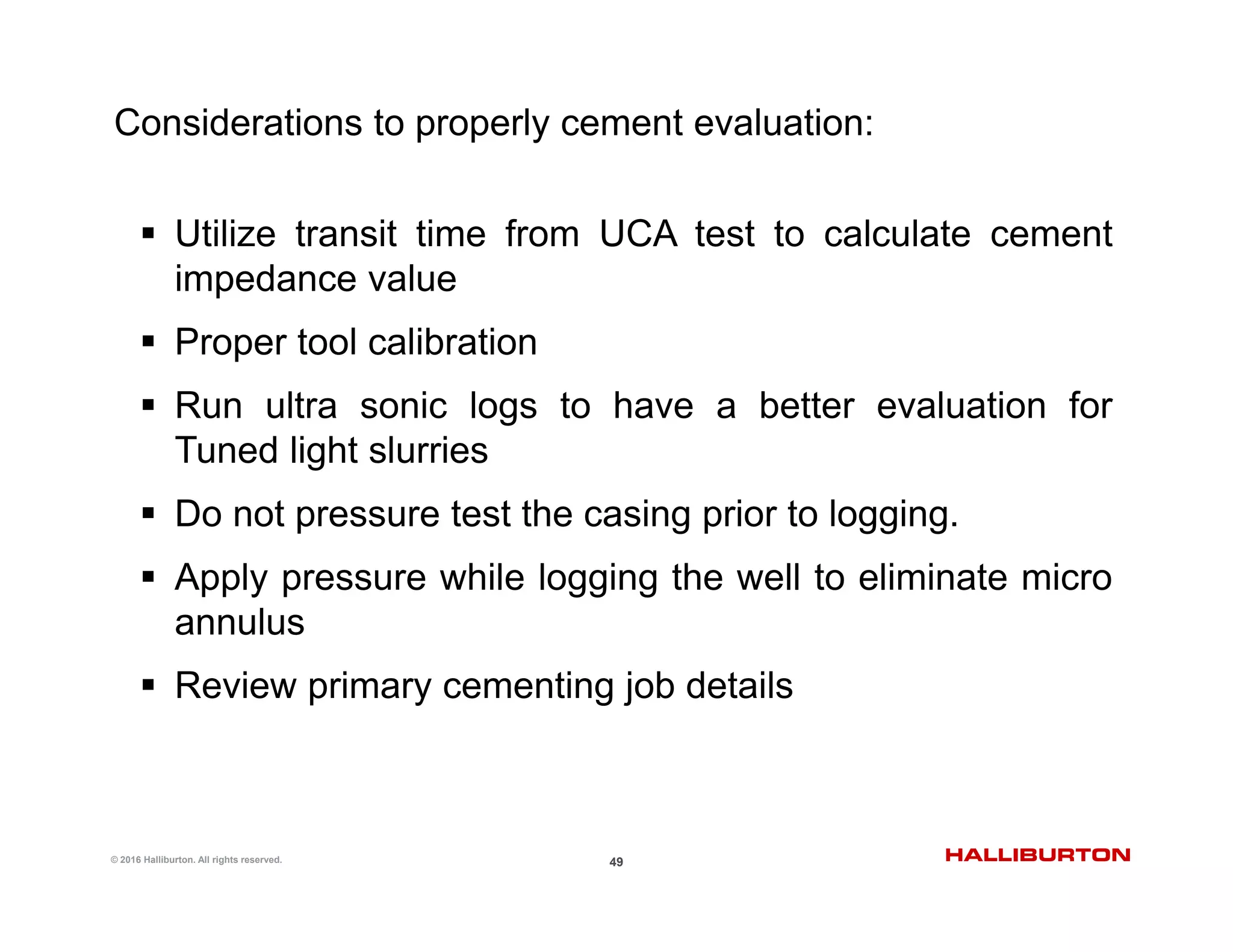 Halliburton cementing presentation | PDF