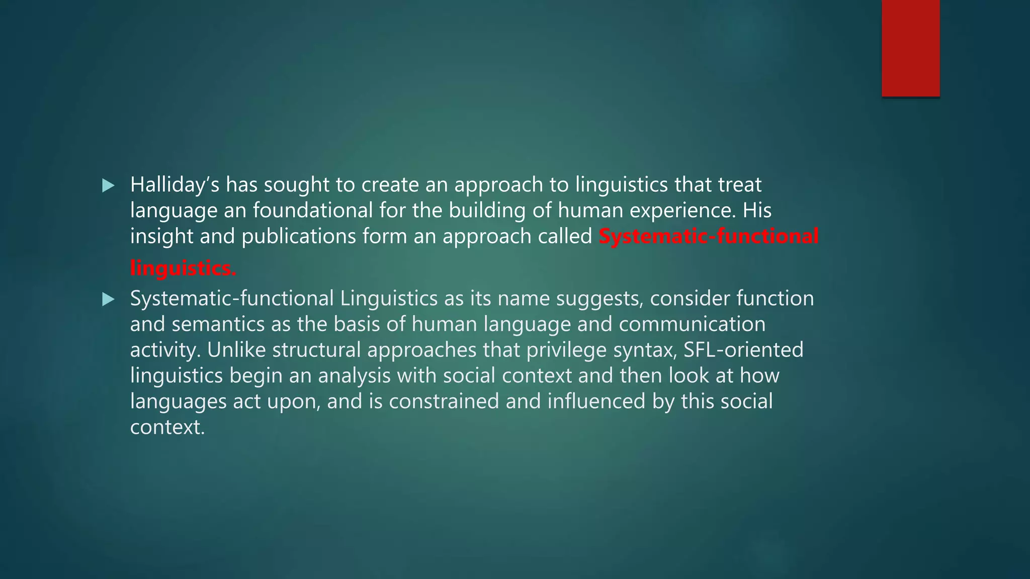 Halliday's model of language and discousre | PPTX