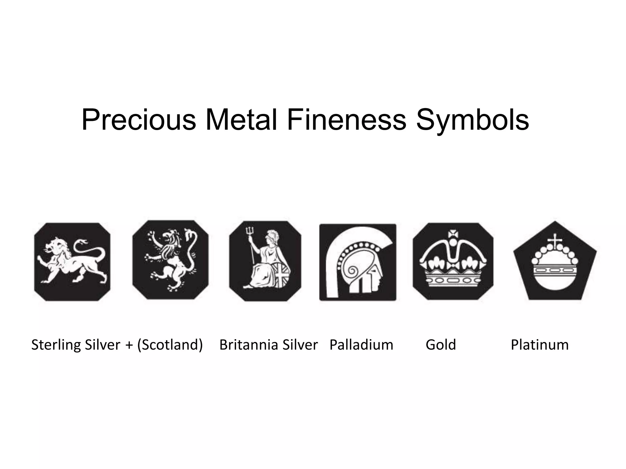 Hallmarks and Symbols for Precious Metals | PPTX