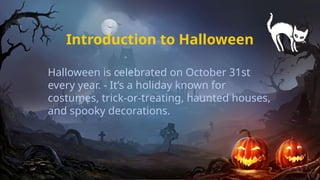 Halloween for students teaching ESL lesson plan | PPTX