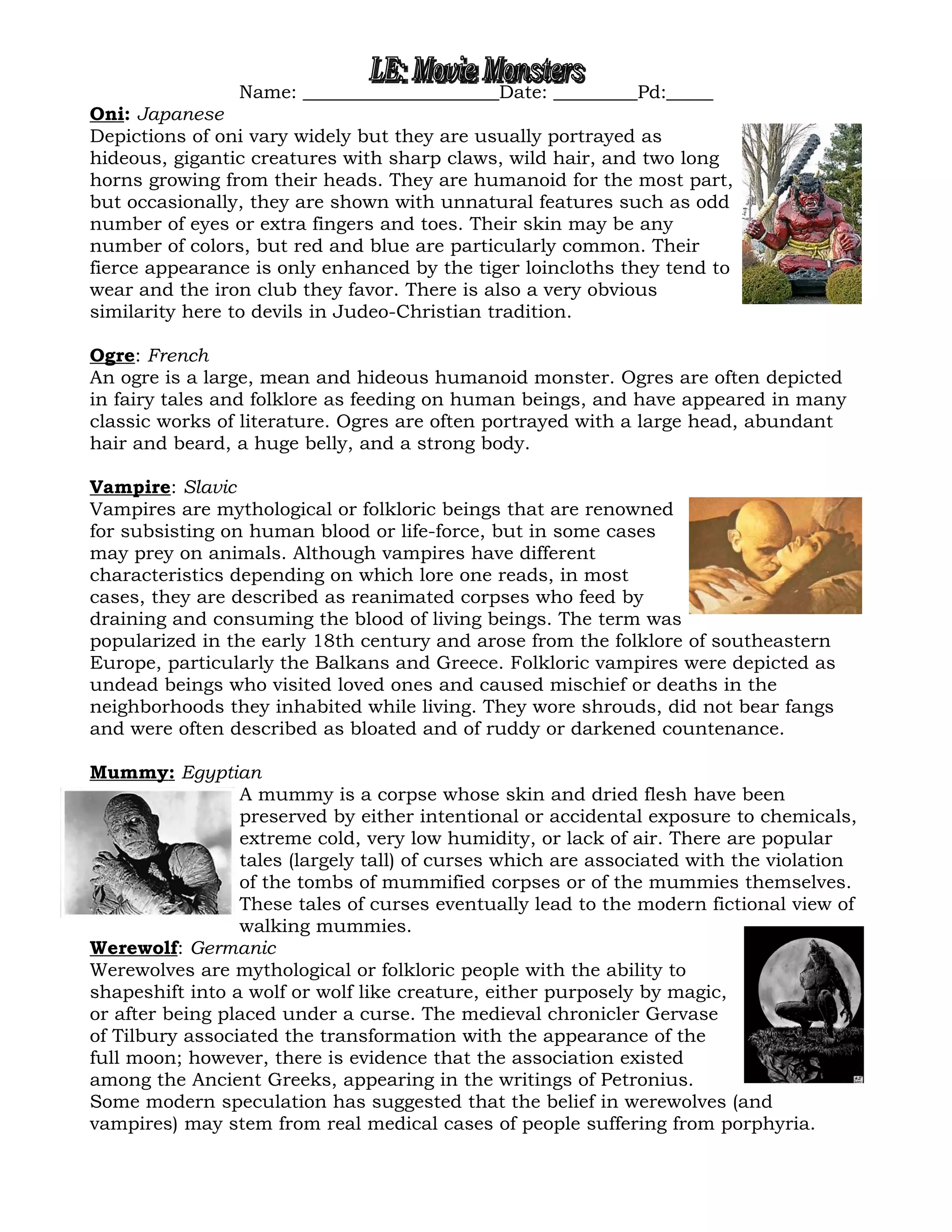 Halloween Creature Classification | DOC