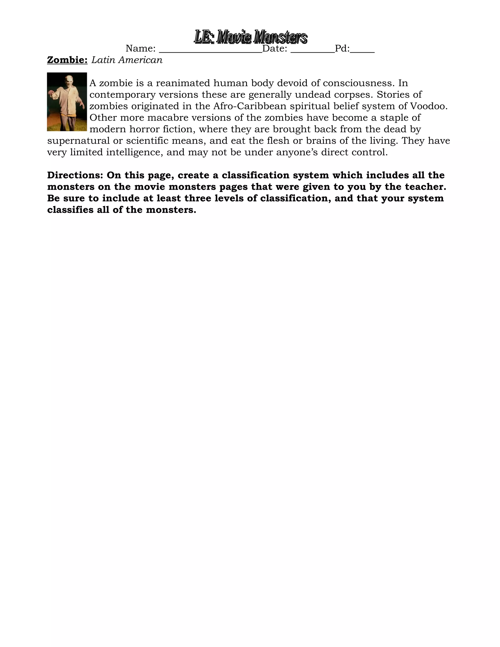 Halloween Creature Classification | DOC