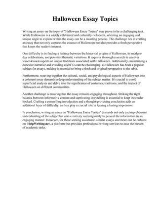 Halloween Essay Topics.pdf