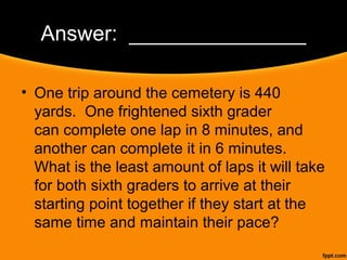 Halloween gcf and lcm | PPT