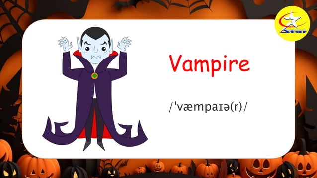 Halloween vocabulary for kids in primary school | PPTX