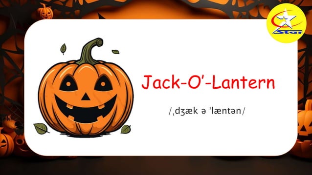 Halloween vocabulary for kids in primary school | PPTX