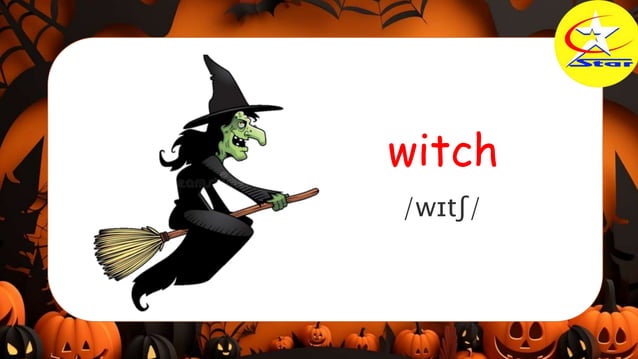 Halloween vocabulary for kids in primary school | PPTX