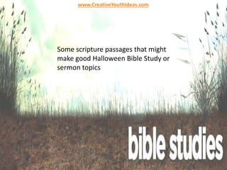 Halloween Party Activity - Halloween Bible Studies or Sermons | PPT