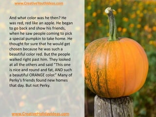 Halloween Party Activity - Perky the Orange Pumpkin | PPTX