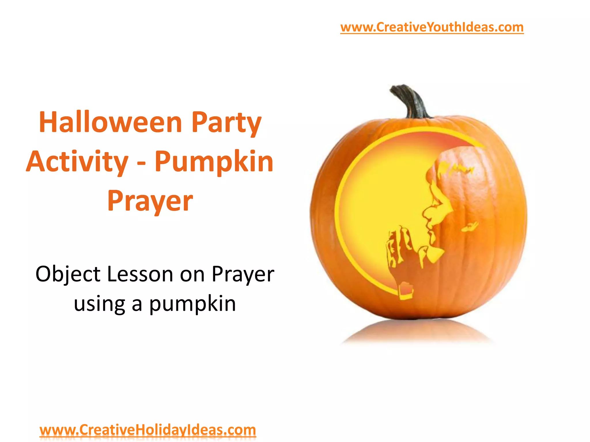Halloween Party Activity - Pumpkin Prayer | PPT