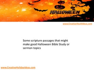 Halloween Party Ideas - Halloween Bible Studies or Sermons | PPT