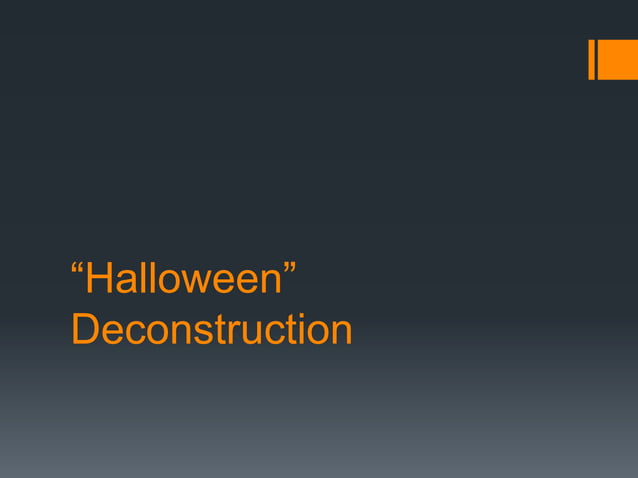 "Halloween" Opening Title Sequence Deconstruction | PPT