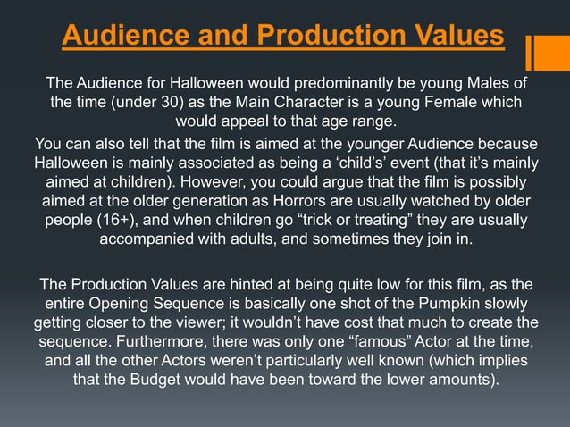 "Halloween" Opening Title Sequence Deconstruction | PPT