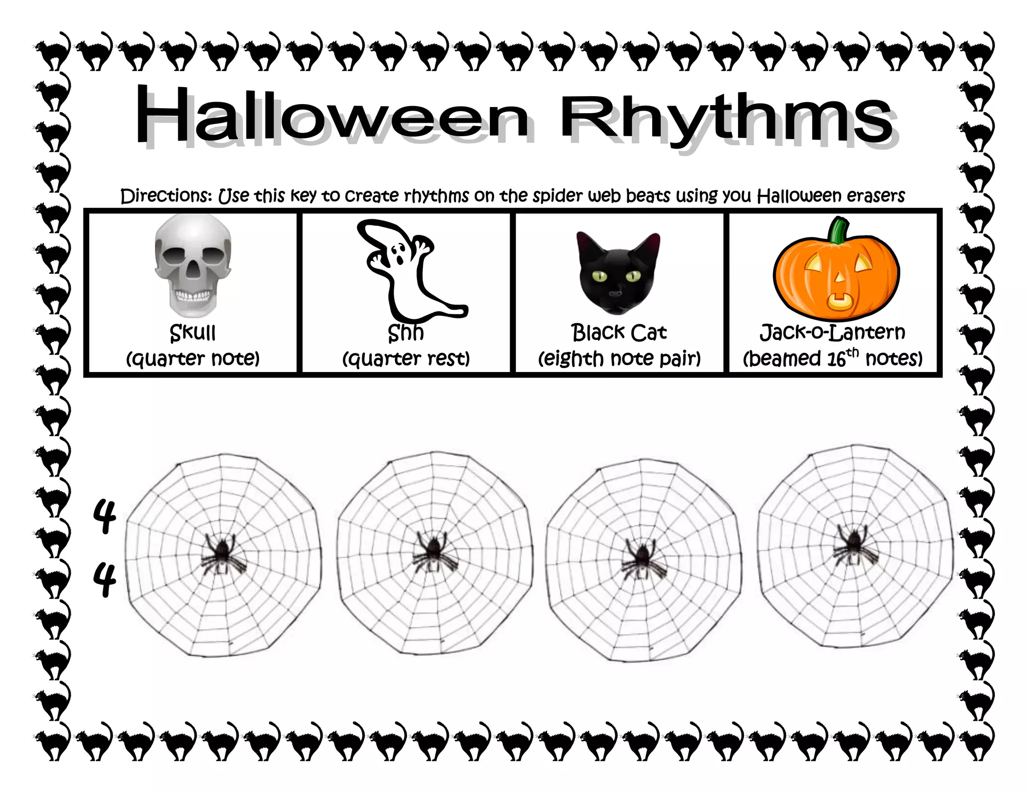 Halloween rhythms | DOCX | Music | Entertainment