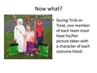 Halloween scavenger hunt power point | PPT