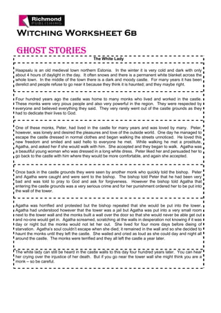 Halloween secondary worksheet | PDF
