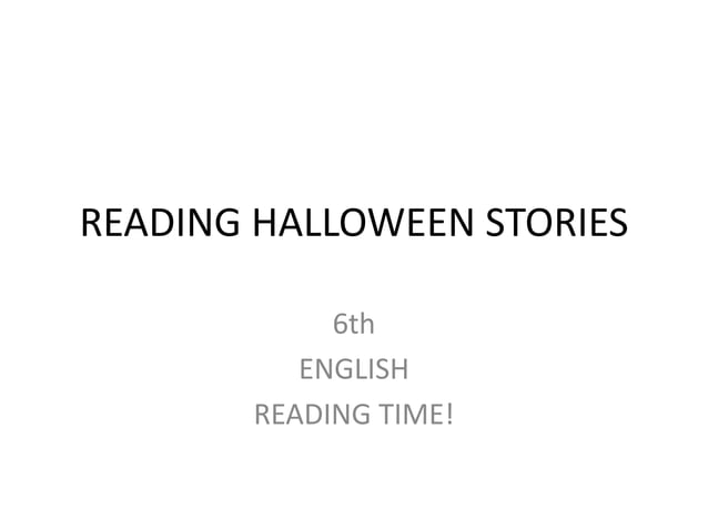 Halloween stories | PPT