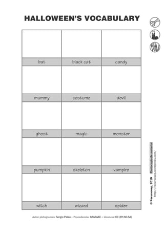 Halloween's vocabulary 4 activity | PDF