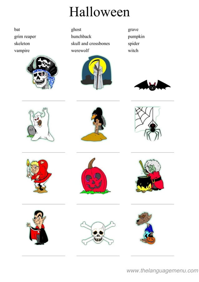 Halloween's vocabulary in color 3 activity | PDF | Death, Injury, or ...