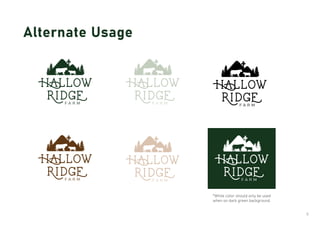 Hallow Ridge Farm Brand Guide | PDF | Land and Farms | Real Estate