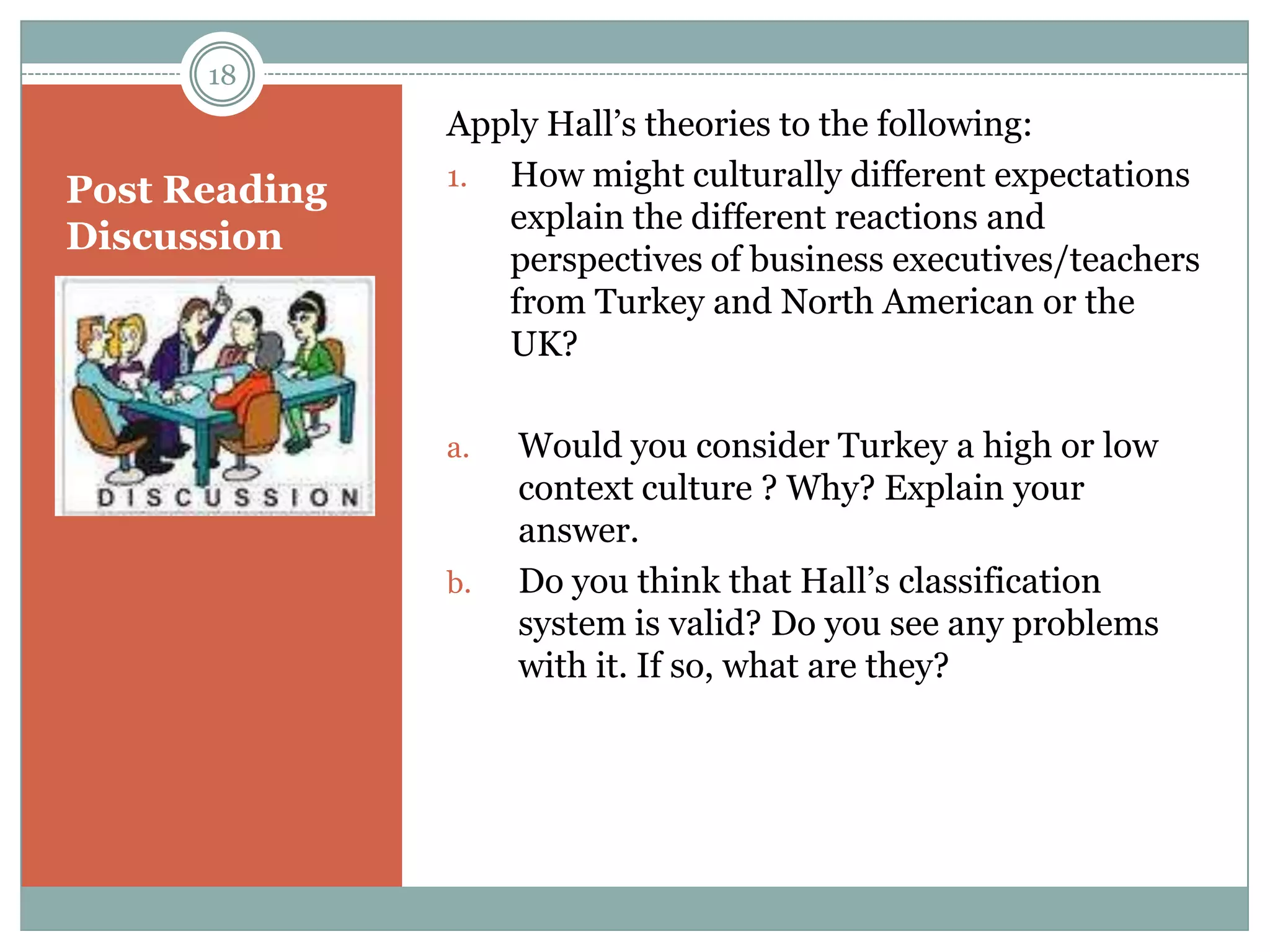 Hall’s classification of cultures | PPTX