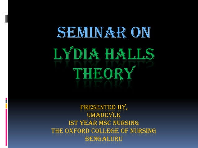 lydia Halls theory | PPT