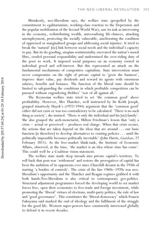 Hall, The neoliberal revolution | PDF