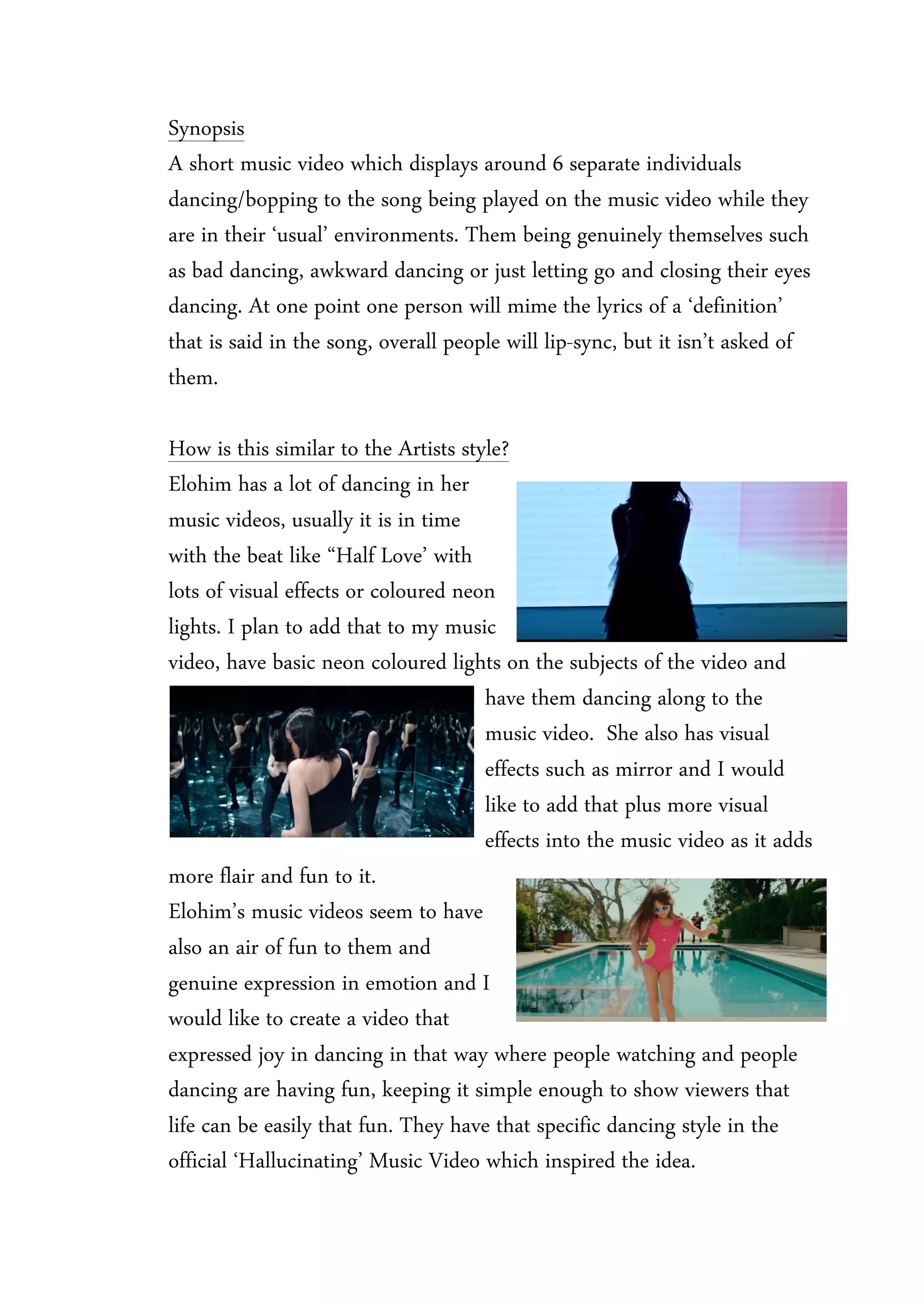 Hallucinating music video | PDF