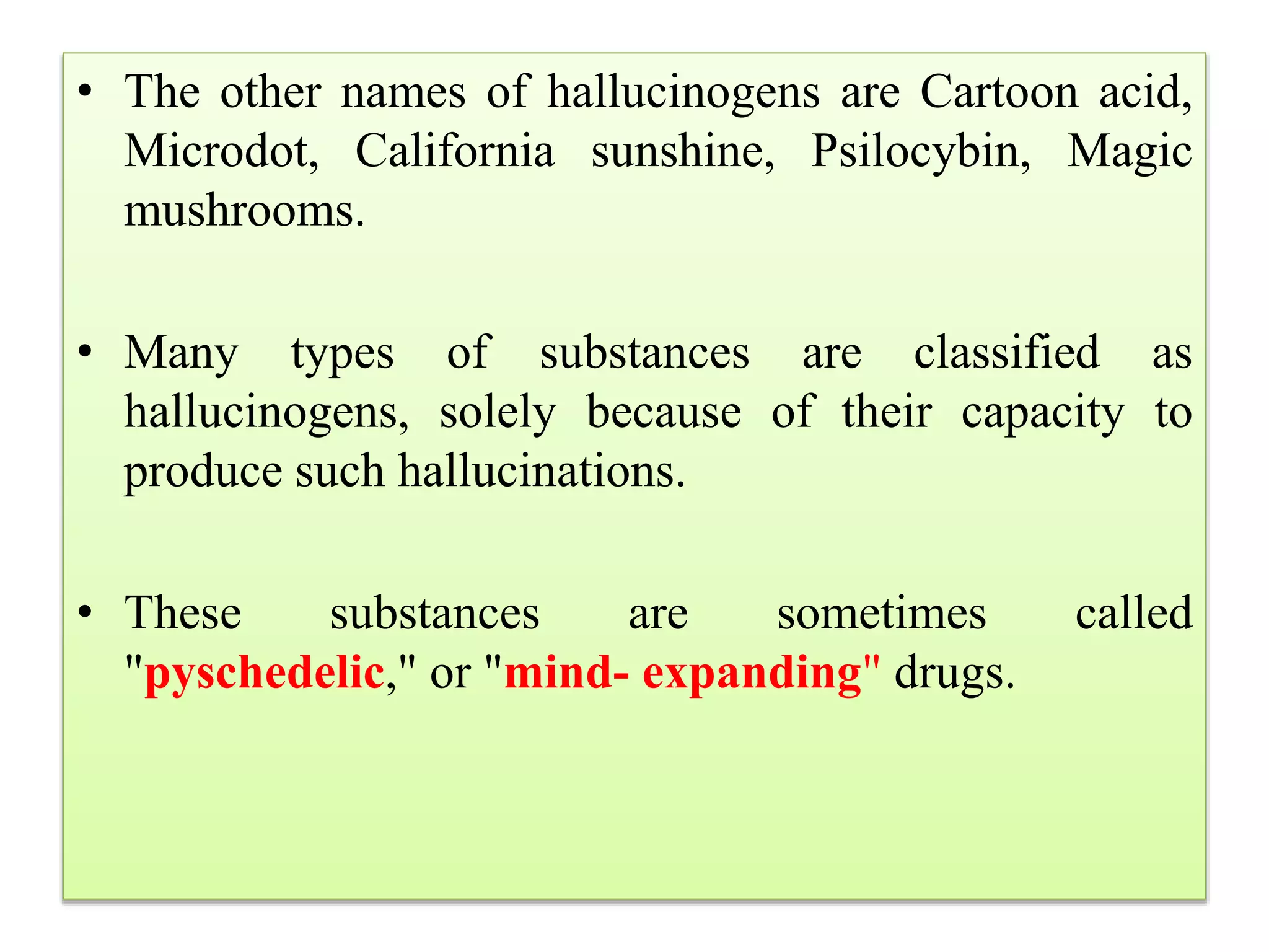 Hallucinogens | PPTX