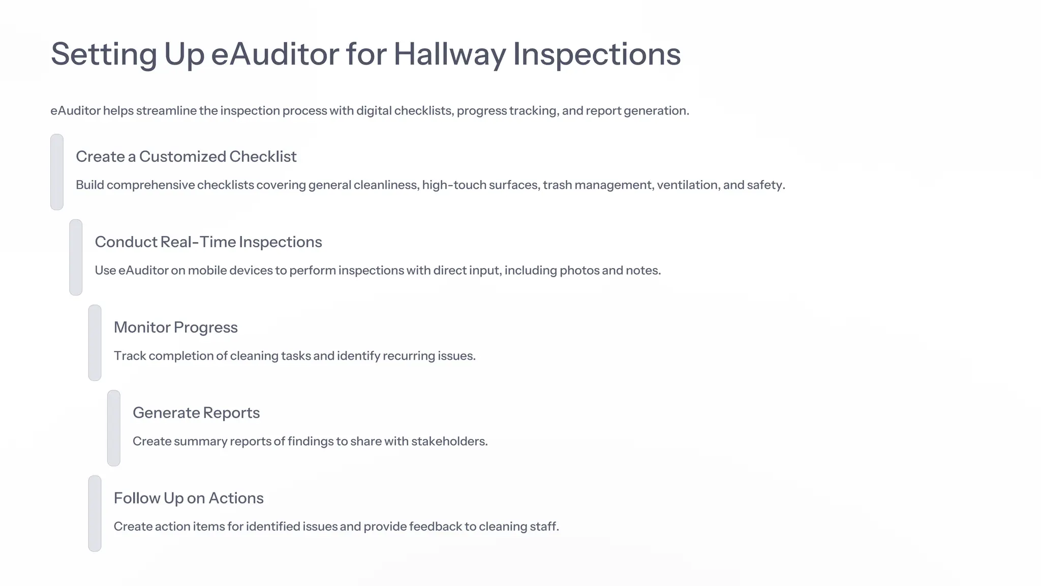 Hallway Cleaning Inspection Checklist with eAuditor Audits ...