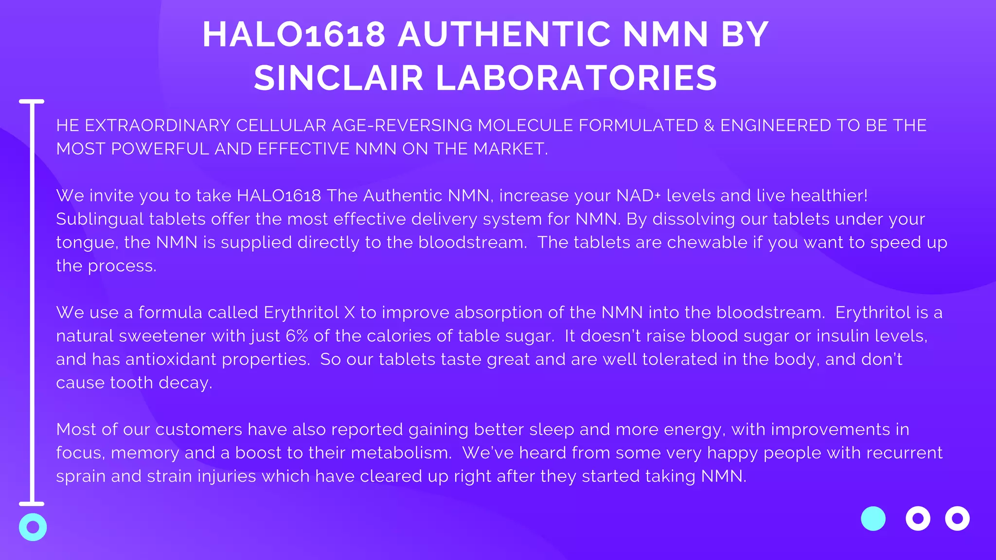 Halo1618 authentic nmn by sinclair laboratories | PPT