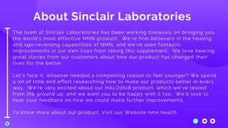 Halo1618 authentic nmn by sinclair laboratories | PDF