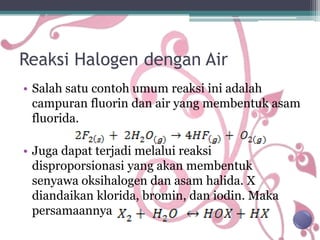 Halogen- Fluorin Klorin Bromin Iodin Astatin ppt | PPTX