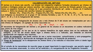 Halogenacion del metano sd | PPTX