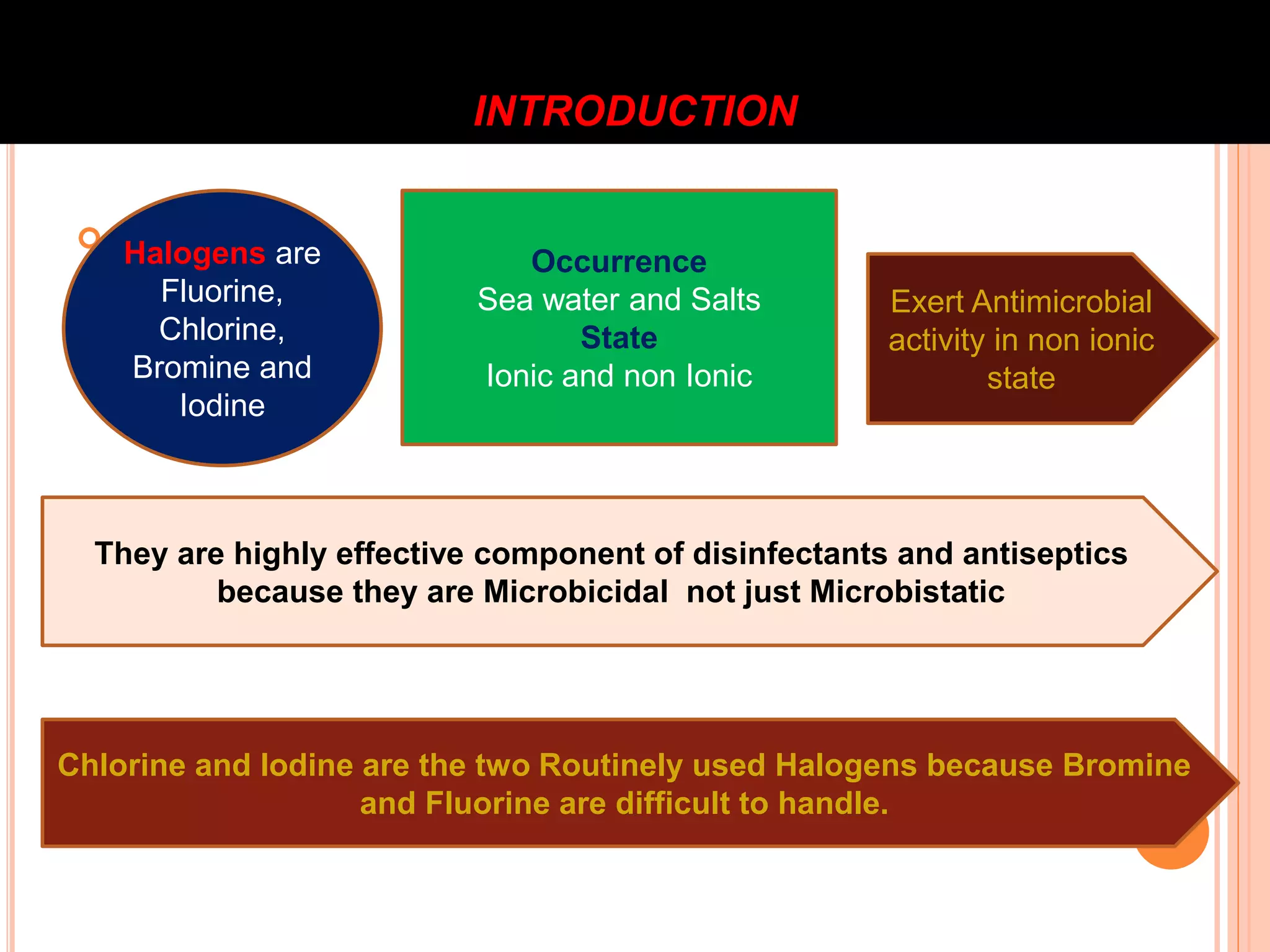 Halogen as disinfectant | PPTX