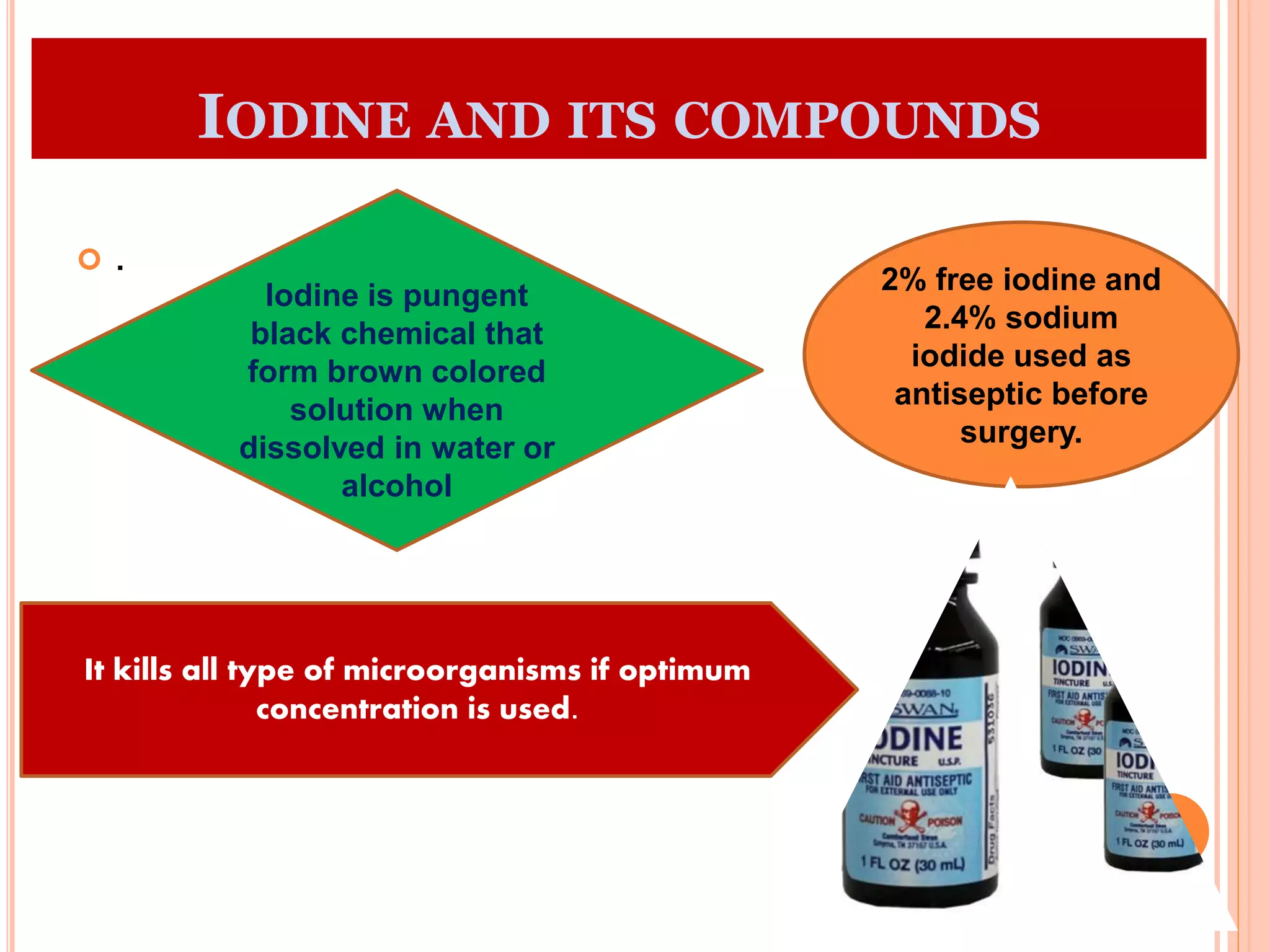 Halogen as disinfectant | PPTX