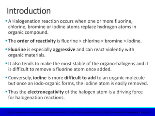 Halogenation process of chemical process industries | PPTX