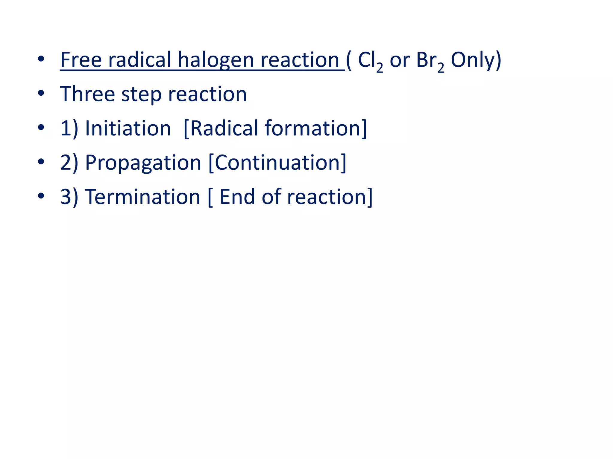 Halogenation of alkanes | PPTX