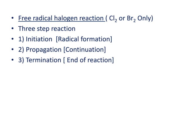 Halogenation of alkanes | PPTX | Chemistry | Science