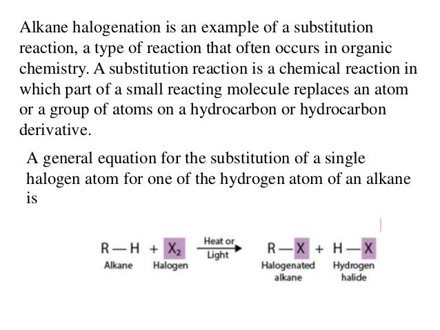 Halogenation of alkanes | PPTX