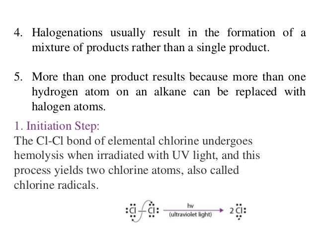 Halogenation of alkanes | PPTX