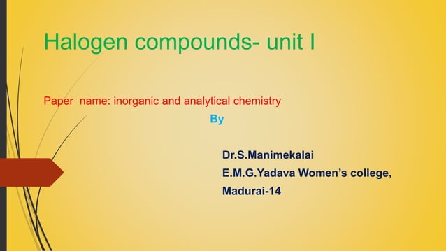 Halogen compounds.pptx | Chemistry | Science