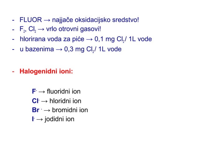 Halogeni elementi | PPT