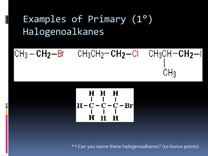 Halogenoalkanes