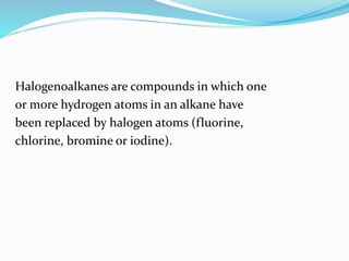 Halogenoalkanes as level chemistry | PPTX
