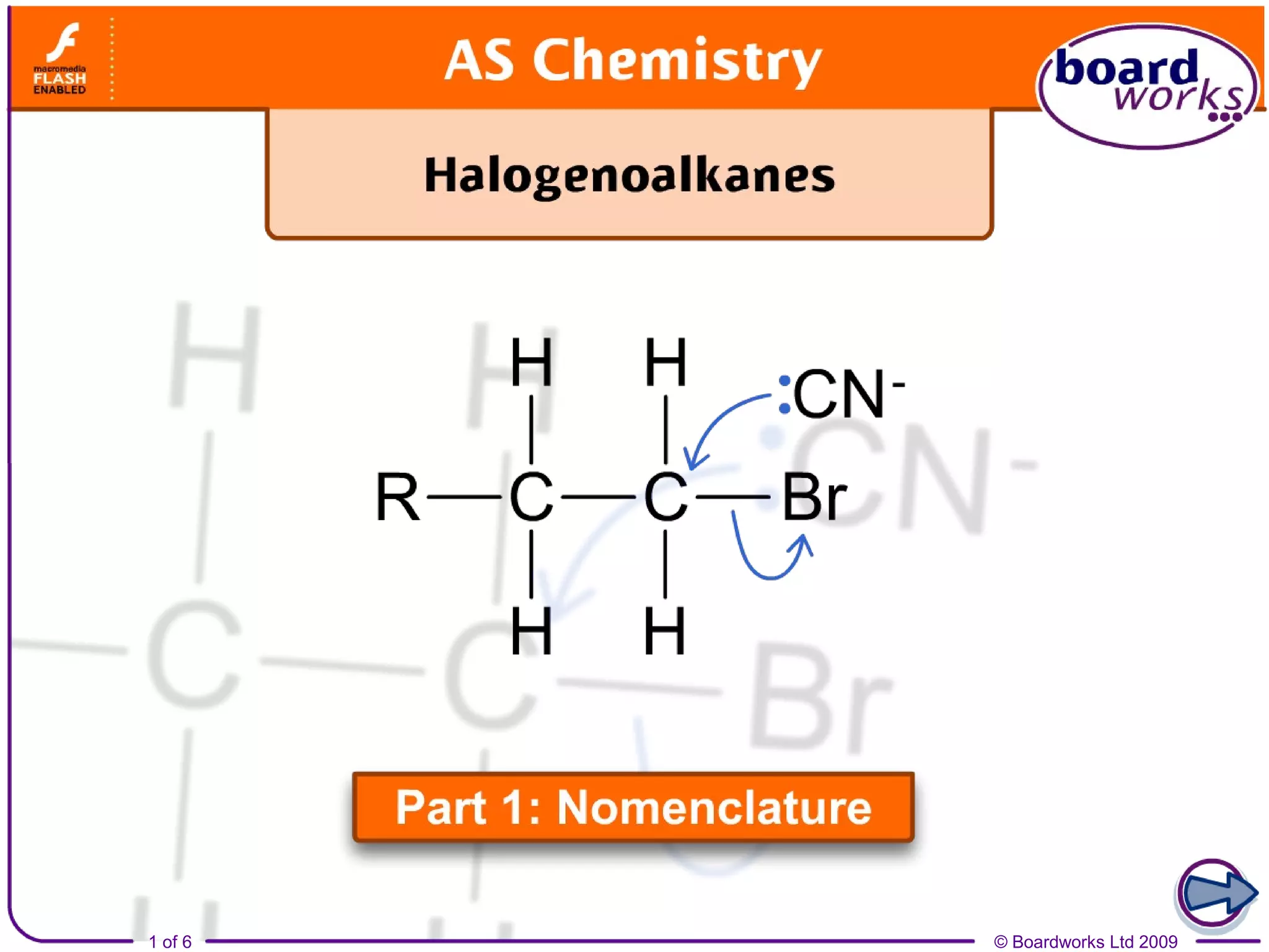 Halogenoalkanes part 1 nomenclature | PPT