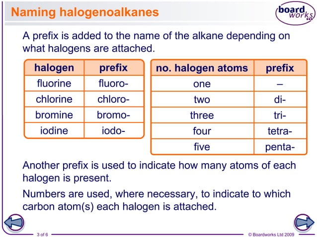 Halogenoalkanes part 1 nomenclature | PPT