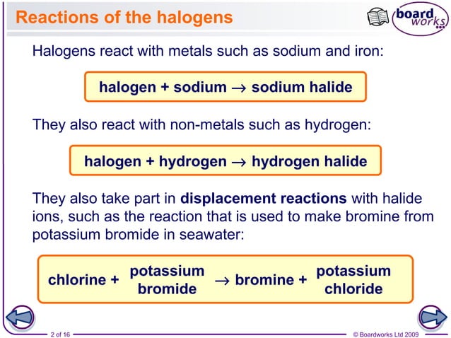 Halogens part 2 chemical properties | PPT | Chemistry | Science