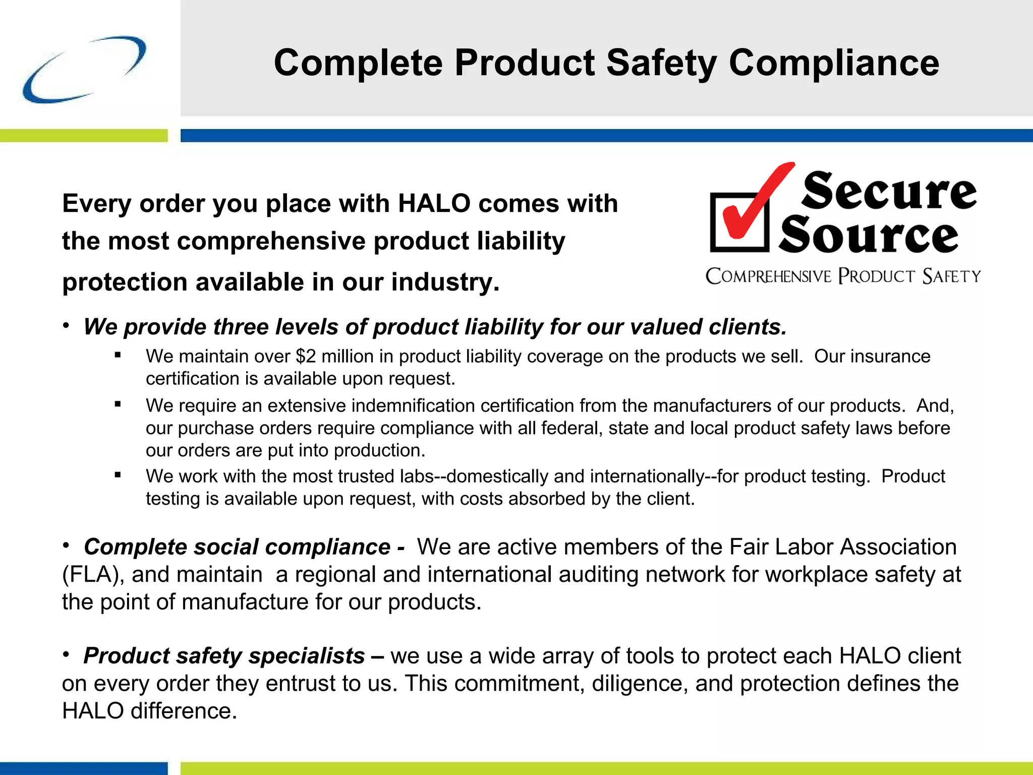 HALO Branded Solutions Corporate Overview | PPT